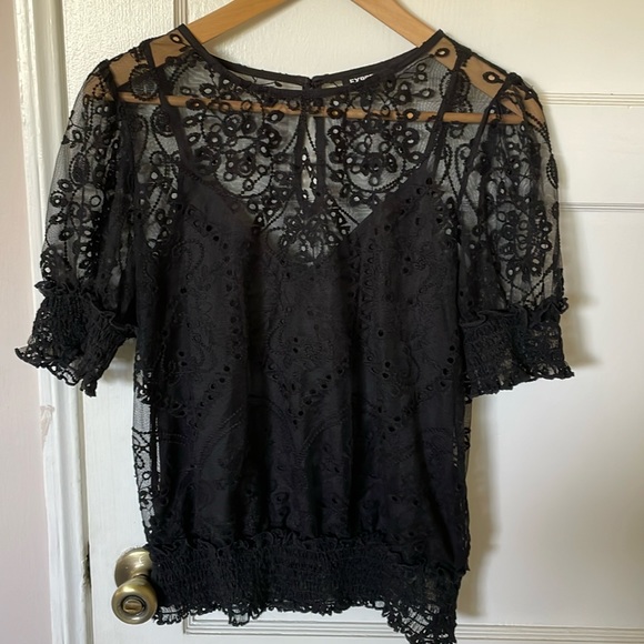 Express | Tops | Express Black Lace Blouse | Poshmark